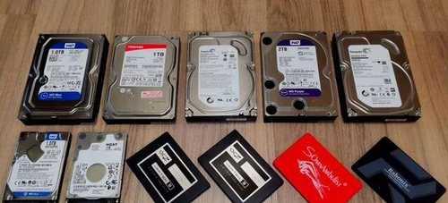 HDD для ноутбука 250 320 500 750 1000 Гб