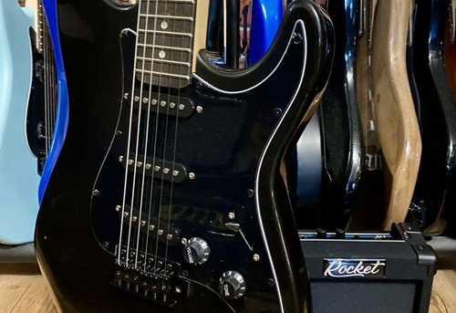 Электрогитара Black Stratocaster + Комбик