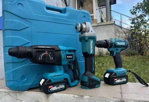 Шуруповерт + ушм + перфоратор makita 3 в 1