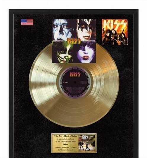 Kiss the very best of Kiss gold vinyl record