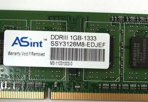 Оперативная память для ноутбука DDR3 ASint DDR3