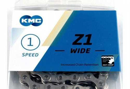 Цепь велосипедная KMC Z1 Wide Silver, для 1-ск. ве