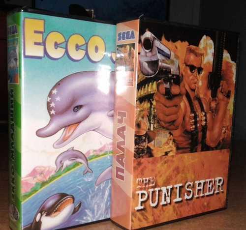 Картридж 16-бит - 2 шт: Ecco Jr, The Punisher