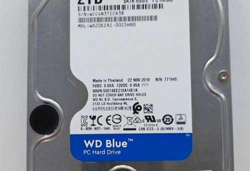 Жёсткий диск WD Blue 2TB. Неисправный