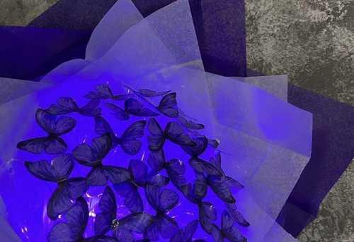 Фиолетовый букет из бабочек 27 шт