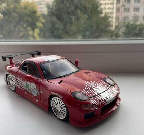 Модель авто форсаж Mazda RX 7 jaba 1/24