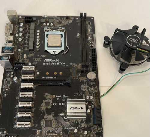 Материнская плата ASRock H110 Pro BTC +