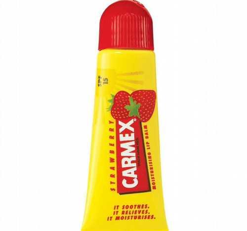 Carmex Бальзам для губ, клубника, в тубе #332533