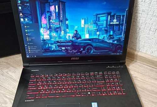 Игровой гигант MSI i7\16GB\shdd\GTX 1060\17" 120Hz