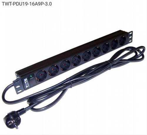 Блок розеток lanmaster TWT-PDU19, 1U, TWT-PDU19-16