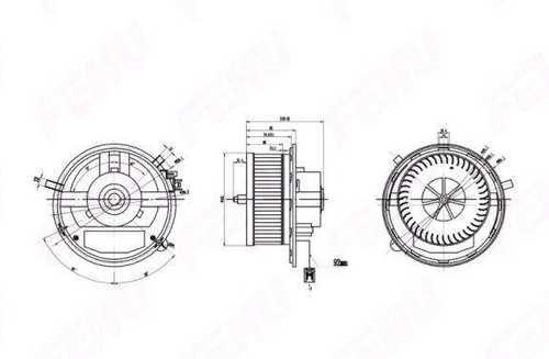 Мотор печки Skoda Octavia A7, VW Golf VII c 12 г