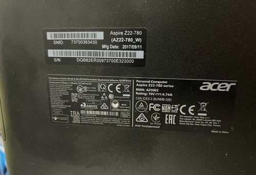 Моноблок Acer Aspire C22-1610