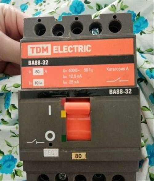 Автоматический выключатель ва88-32 3Р 80А 25кА TDM