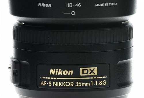 Объектив комиссионный Nikon 35mm f/1.8G AF-S DX Ni