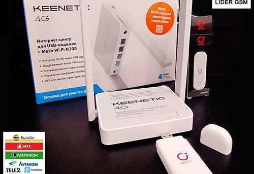 Wi-Fi роутер Keenetic 4G (KN-1211) Модем olax F90