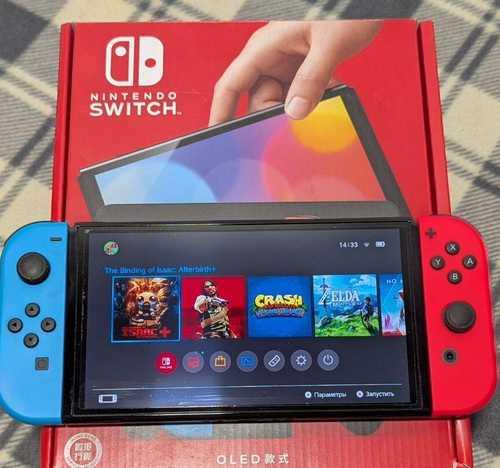 Nintendo switch oled прошитая 256гб