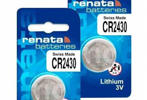 Батарейка CR2430 Renata Lithium 3V, 2 шт., 3шт.,4