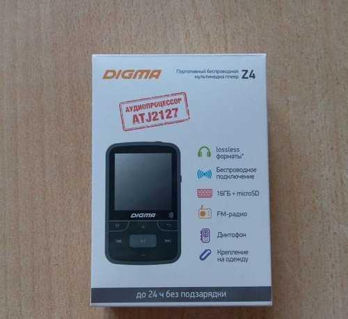 Мр3 Плеер Digma Z4 16Gb черный Bluetooth