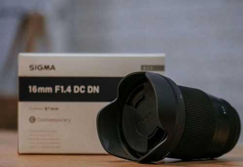 Sigma AF 16mm f/1.4 DC DN Contemporary Sony E