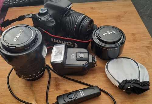 Продам Canon 600d и обьективы 50 мм и 18-135 мм