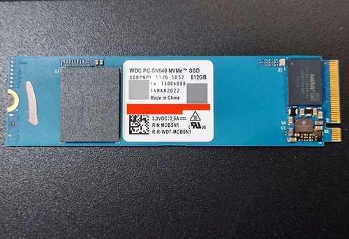 SSD WDC PC SN540 NVMe 512 GB