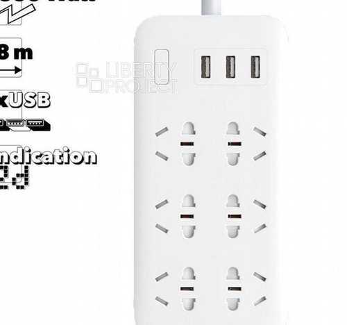 Сетевой фильтр Xiaomi Mi Power Strip 6 (белый)