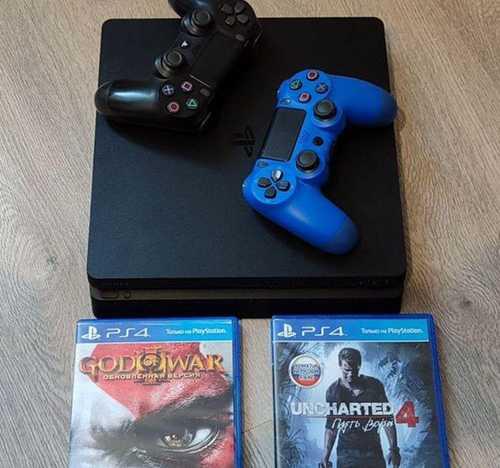 Sony playstation 4 slim 500gb с играми