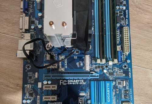 Материнская плата lga 1155, i5-3550, 2x4gb ram