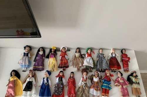 Фарфоровые куклы Дамы эпохи и куклы народов мира