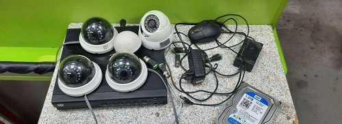 Комплект видеонаблюдения 4 камеры бу