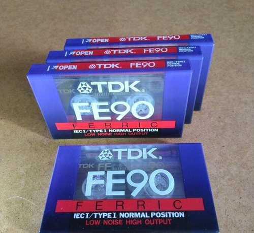 Аудиокассеты TDK FE90 новые запечатанные