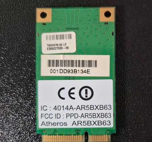 Atheros AR5BXB63 802.11bg minipci-E wifi