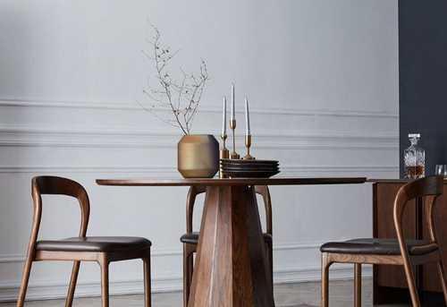 Дизайнерский деревянный круглый обеденный стол