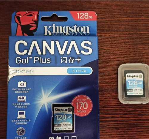 Карта памяти Kingston SD 128Гб Canvas Go Plus