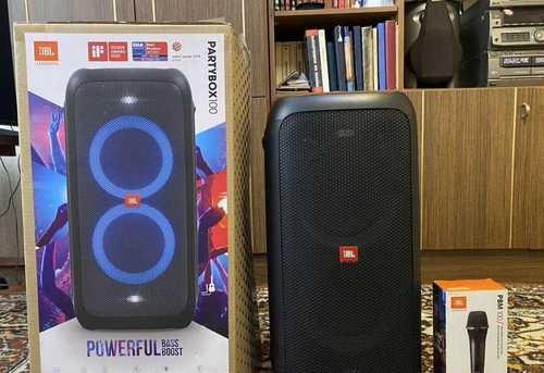 Колонка б/у JBL partybox 100 с микрофоном