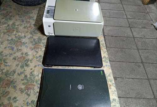 Принтер и ноутбук