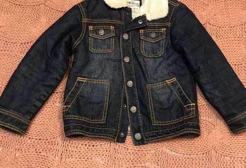 Куртка джинсовая утепленная на мальчика 116-122