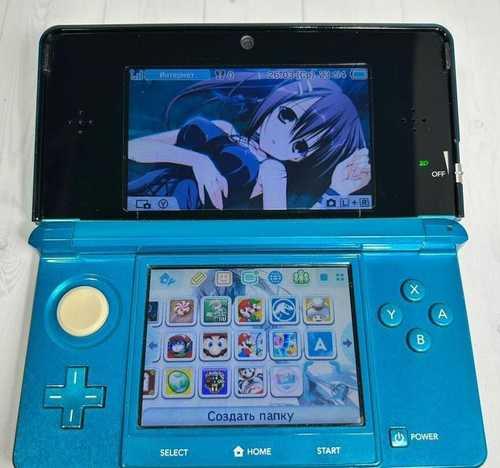 Nintendo 3ds old бирюзовый