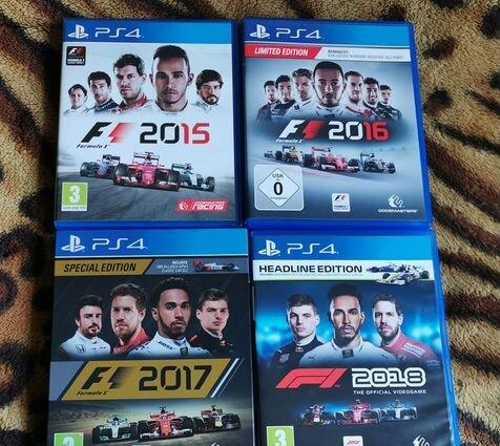 Игры из серии F1 2015 2016 2017 2018 для PS4