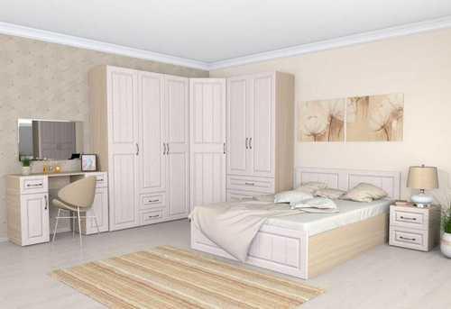 Спальня белая Монако с кроватью в наличии