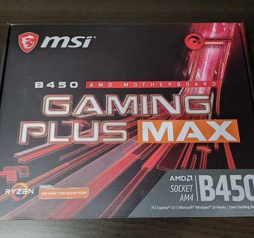 Материнская плата MSI B450 gaming plus MAX новая