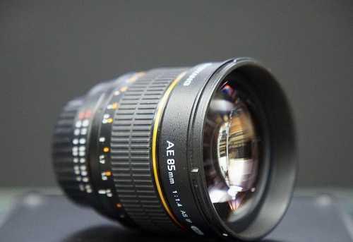 Объектив Samyang Nikon AE 85mm F1.4 AS IF UMC (Chi