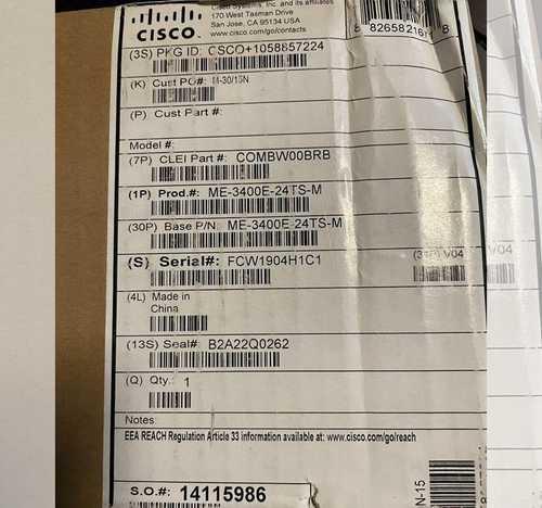 Коммутатор Cisco ME-3400E-24TS-M