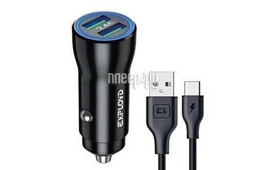 Exployd Easy 2хUSB - Type-C 2.4A Black EX-Z-1447