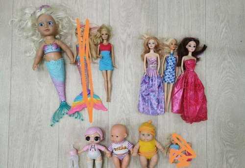 Куклы Barbie, русалка Baby born, пупсы
