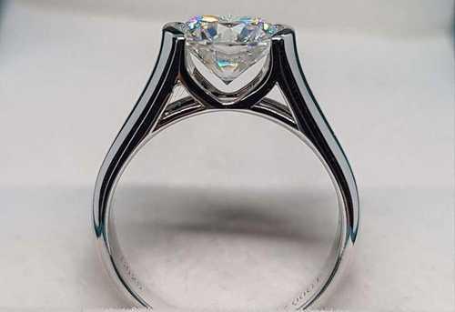 Кольцо с бриллиантом (муассанитом) 2ct
