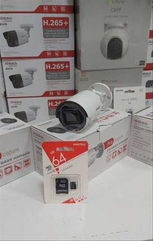 Комплект 8 Мп камера IPC-B082-G2/U + MicroSD 64Gb