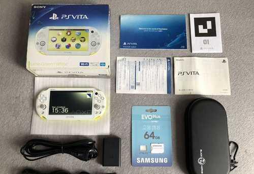 Прошитая Sony PS Vita Slim (Lime Green/White)