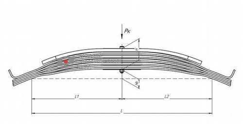 Рессора задняя для прицепа 9911 6 листов