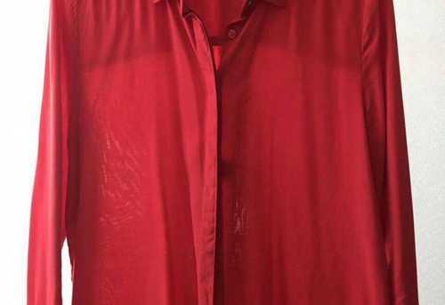 Рубашка блузка красная 42